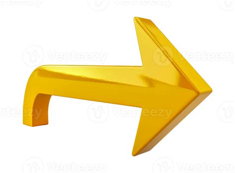 Bright Yellow Arrow Shaped Arrow 45911684 Png