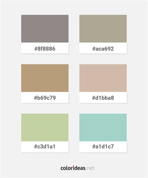 Lemon Grass Gray Dark Gray Smoked Dark Olive Green Color Palette