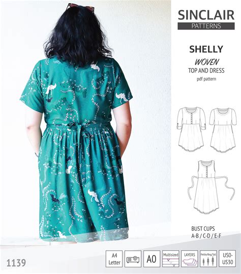 Shelly Woven Dress With A Placket Pdf Sinclair Patterns