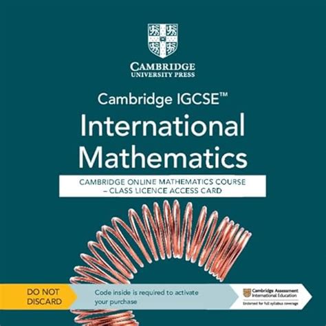 Cambridge IGCSE International Mathematics Cambridge Online Mathematics Course Class Licence