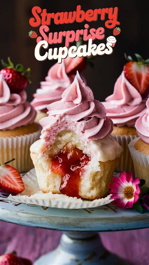 Strawberry Surprise Cupcakes Recipe