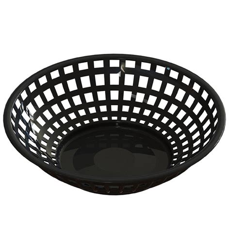 Round Black Food Serving Baskets Made In Usa