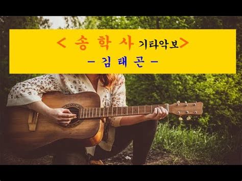 송학사김태곤기타악보fingerstyle Guitar Score대충치는 기타악보 Youtube
