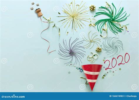 2020 Decorative Party Popper Firework Display Stock Image Image Of Years Silk 166674983