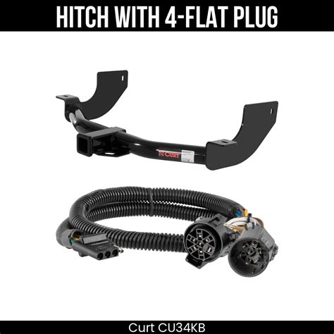 Curt Trailer Tow Hitch 4 Way Wiring For 13 14 Land Rover Lr4 W