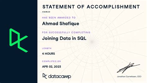 Ahmad Shafique On Linkedin 100daysofcode Data Sql Datavisualization Datascience Datacamp