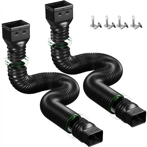 Buy Niciksty 2 Pack Rain Gutter Downspout Extensions Flexible Drain