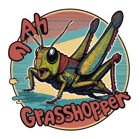 Pop Art Grasshopper Retro Marvel Tribute Tee Typography Shirt Typography Design Premium Ai