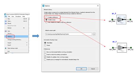 custom element with user defined properties ansys optics