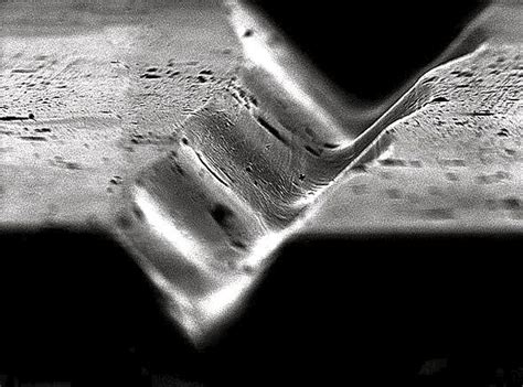 Scanning Electron Microscope Photograph Of A Record Groove 1500x