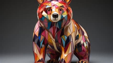 Premium Photo A Colorful Bear Statue
