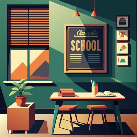 Creative Classroom Setup Enhance Learning Environments Premium Ai Generated Vector