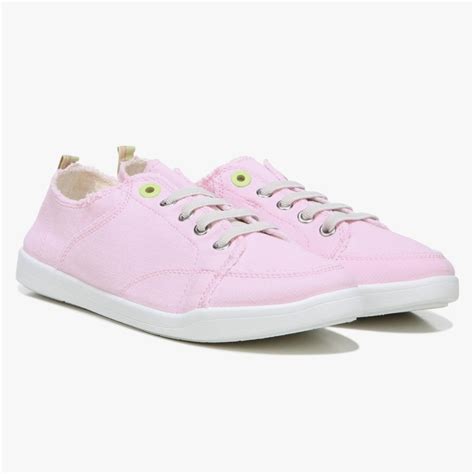 Vionic Pismo Pink Sneaker Tennis Shoe Frayed Edge Bea Gem
