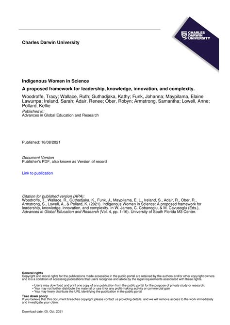 Pdf Indigenous Women In Science A Proposed Framework For Leadership Pdf Indigenous Women In Science A Proposed Framework For Leadership