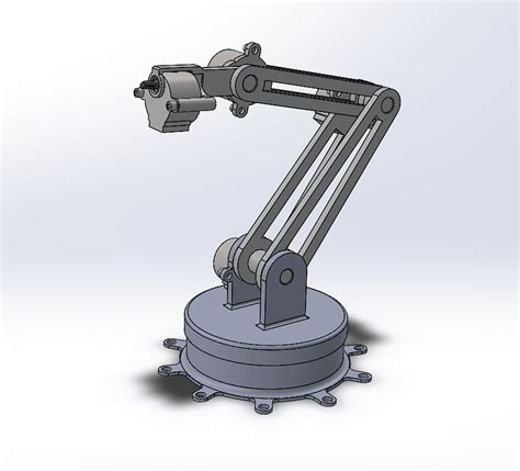 4 Axis Robotic Arm Free 3d Model On