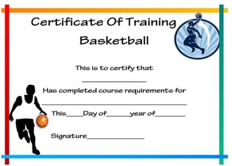 27 Professional Basketball Certificate Templates Free Printable Word