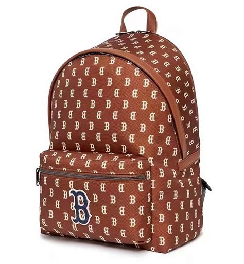 Mlb Monogram Backpack Boston Red Sox Brown The Factory Kl