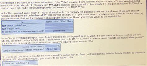 Solved Use The Built In PV Functions For These Calculations Chegg