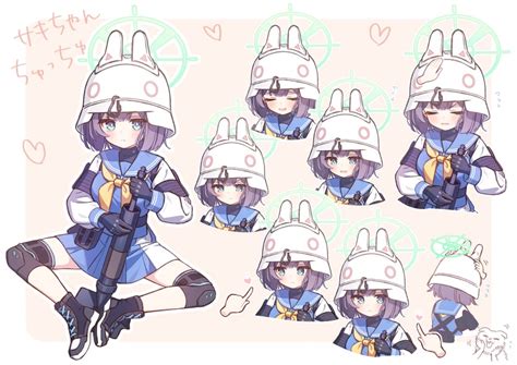 Saki Blue Archive Drawn By Hyakucha Danbooru