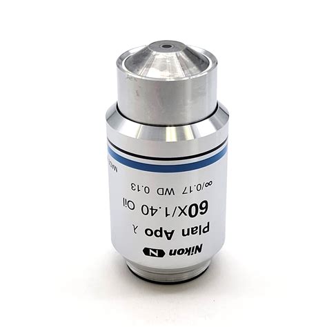 Nikon Microscope Objective Cfi60 Plan Apo 60x Oil Lambda Mrd01605 Microscope Marketplace