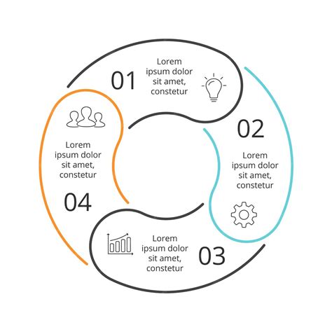 Premium Vector Linear Circle Diagram Vector Infographic Template Minimalistic Hart Options
