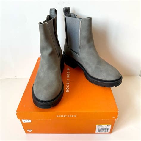 Rocket Dog Shoes Rocket Dog Iggie Gray Moto Pull On Bootssz 8