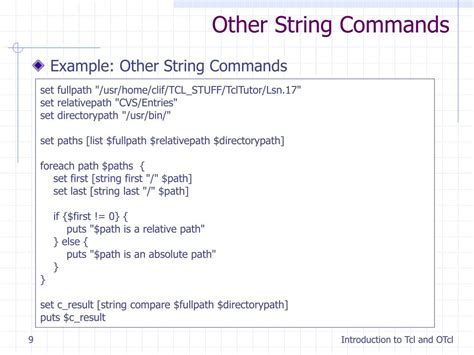 Ppt Tcl And Otcl Tutorial Part Ii Powerpoint Presentation Free