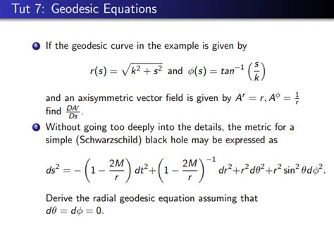 1 ﻿if The Geodesic Curve In The Example Is Given