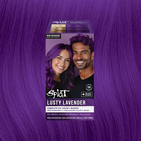 Lusty Lavender Pastel Lavender Semi Permanent Hair Dye Kit Splat