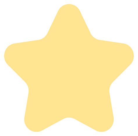 扁平描边五角星贴纸