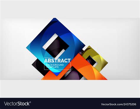 Background With Color Squares Composition Modern Vector Image