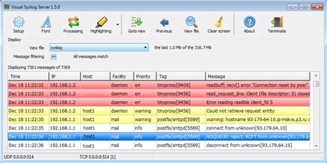 Github Maxbelkovvisualsyslog Syslog Server For Windows With A