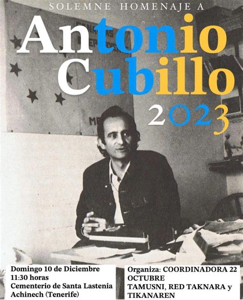 Antonio Cubillo “de Los Guanches De La Conquista De Canarias O