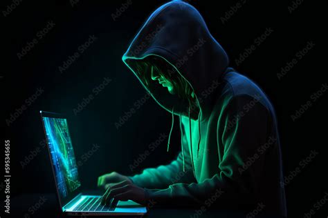 Faceless Hacker In The Matrix Advanced Cybersecurity For Detecting And