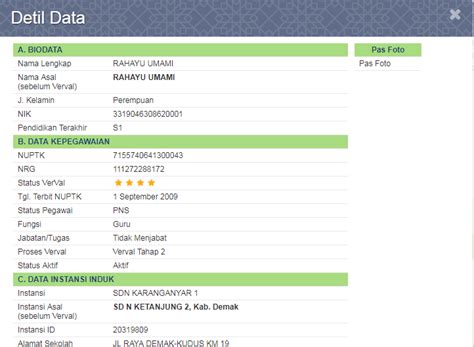 Cara Mudah Cetak Detil Data Ptk Guru Pai Di Simpatika Kemenag ~ Sidapodikdas