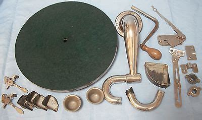 Job Lot Of Gramophone Parts Inc Hmv 101 And Hmv Gramola Platter