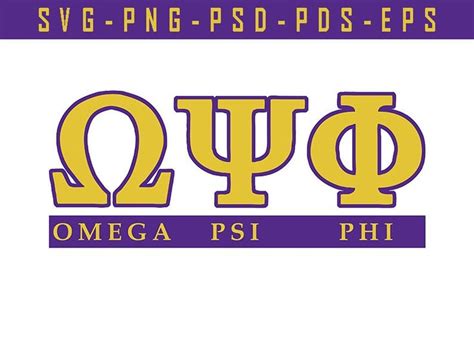 Omega Psi Phi Svg Fraternity Svg Greek Alphabet Svg Greek Font Svg