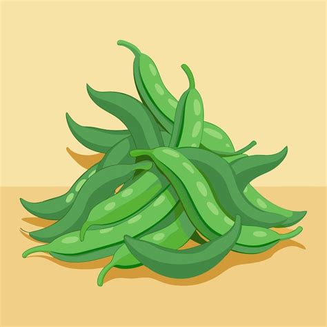 Premium Vector An Illustration Of String Beans Or Green Beans