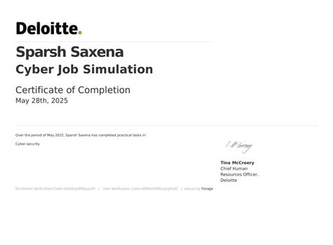 I Just Completed Deloitte Australias Cyber On Forage In The