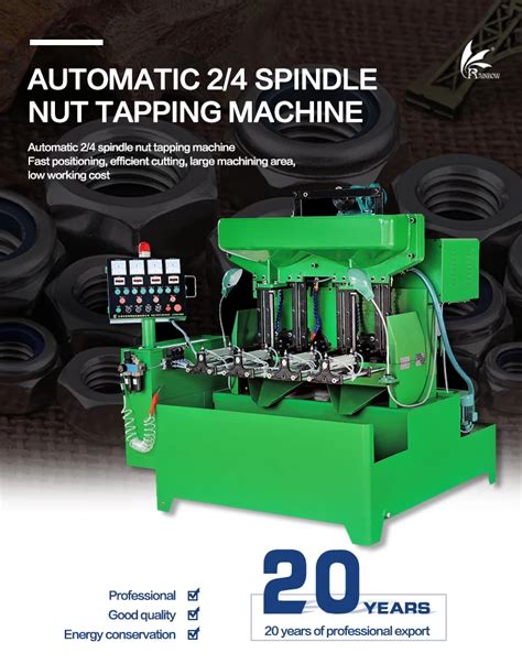 M2 M30 Flange Nut Tapping Machine 2 Spindle Nut Tapper Machine For