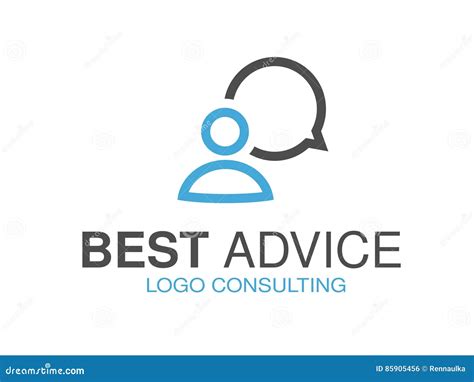 Blue Grey Brand For Consulting Agency Best Advice Logo Design With