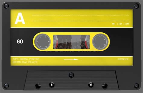 Cassette Sonore Jaune Et Noire Avec Lautocollant Et Le Label Image