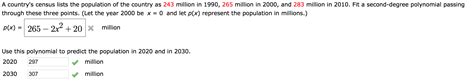 solved a country s census lists the population of the
