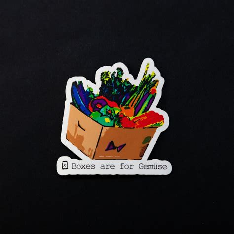 Sticker Boxes Are For Gemüse Soft Touch Matt Etsy