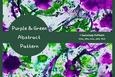 Purple And Green Abstract Pattern Graphic By Pleasant Patterns