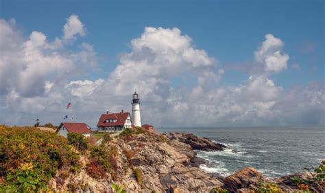 50 Portland Head Lighthouse Fort Williams Park Lighthouse Park Stock