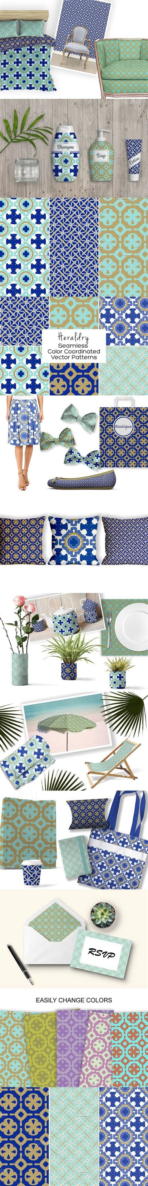 Heraldry Seamless Vector Patterns