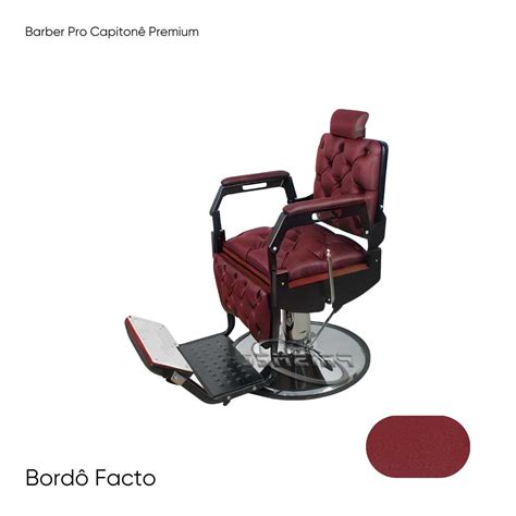 Cadeira Para Barbeiro Capitonê Barber Pro Capitonê Premium Prismec