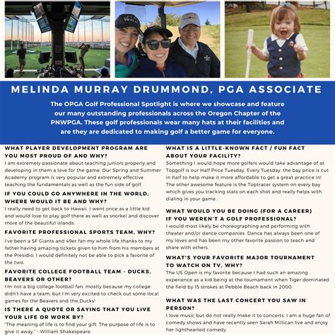 Opga Spotlight Melinda Murray Drummond Pga Associate Oregon Chapter Pga