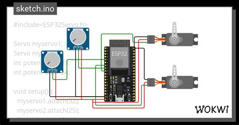 Poten Servo Wokwi Esp32 Stm32 Arduino Simulator